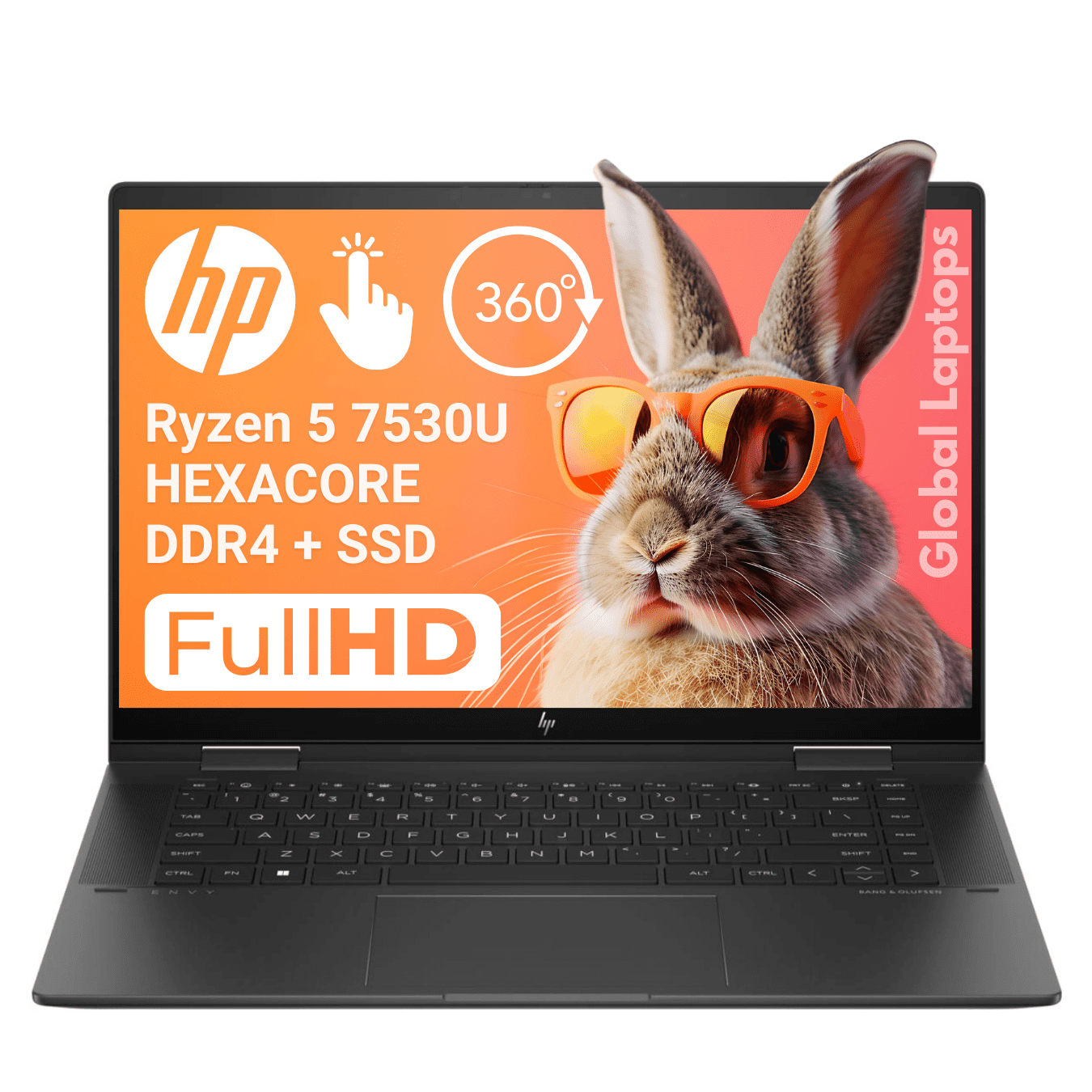 Laptop Hp Envy x360 Ryzen 5 7530U 8gb 256 Ssd FHD TOUCH 2 en 1 ...