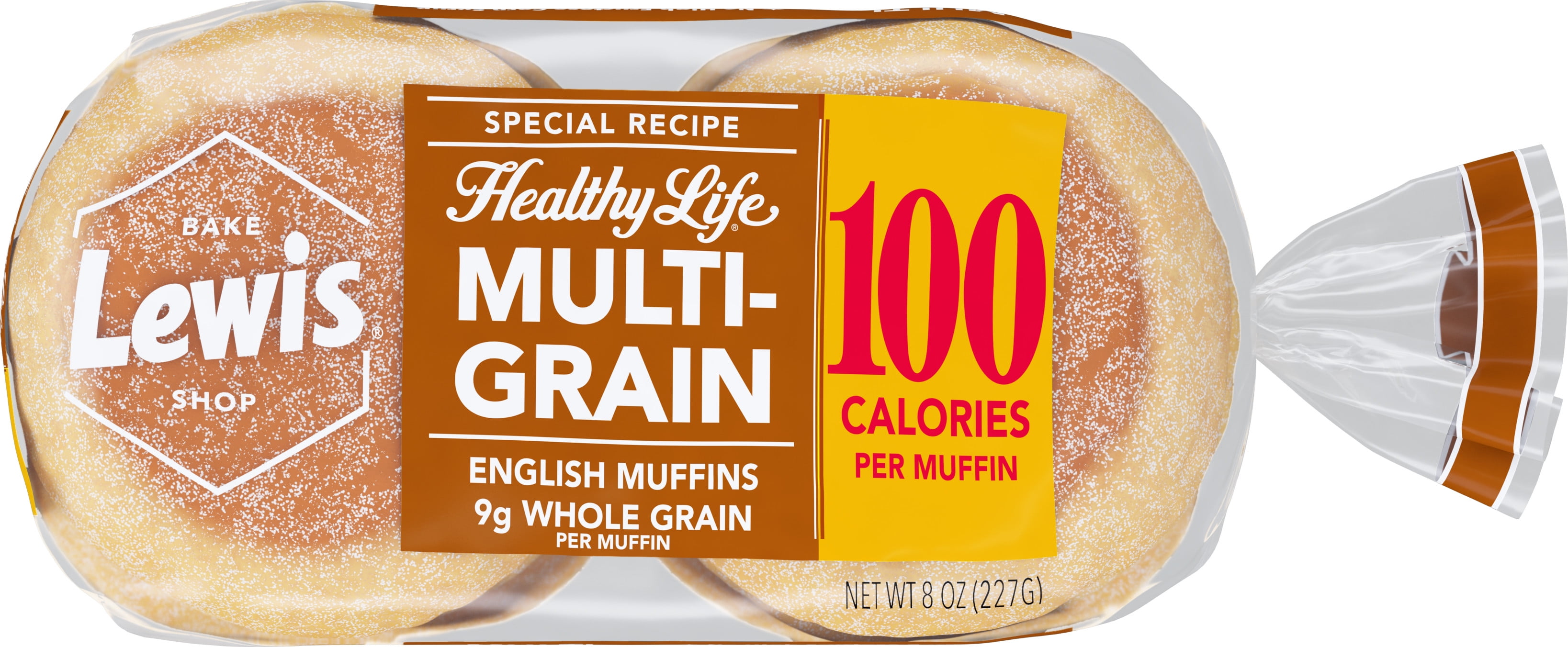 Lewis Bake Shop Healthy Life Multi-Grain English Muffins 8 oz, 4 Count ...