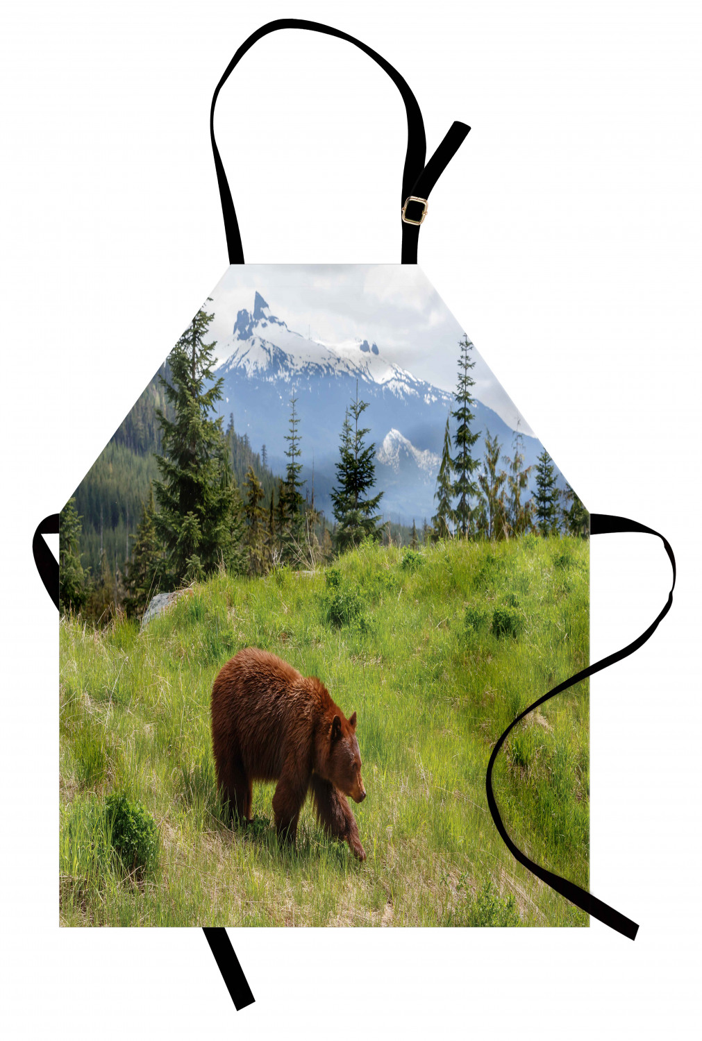 Bear Apron Wildlife up in the Mountains Theme Furry Animal Carnivore ...