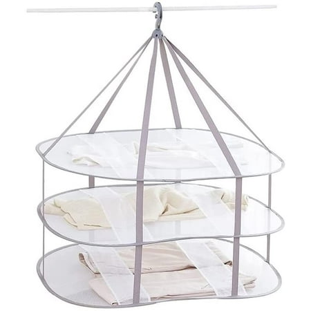 Over The Door Laundry Drying Rack, Foldable Sweater Dryer, 3 Tier ...