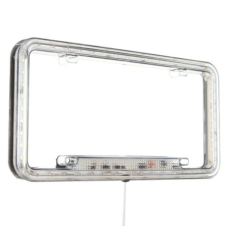 Universal 54 LED Car License Plate Cover Frame Acrylic Plastic Light ...