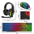 Gamer Combo Set: Wired LED RGB Backlight Mechanical Keyboard, Gaming ...