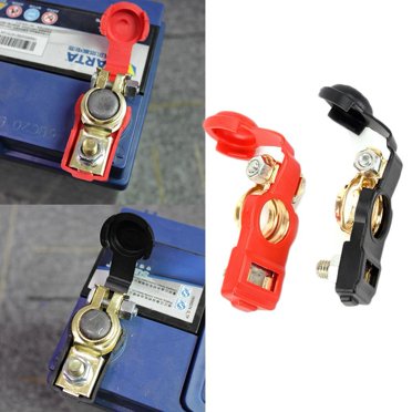 Pair 4 Way Car Battery Terminals Clamp Battery Cable Ends Quick Release ...