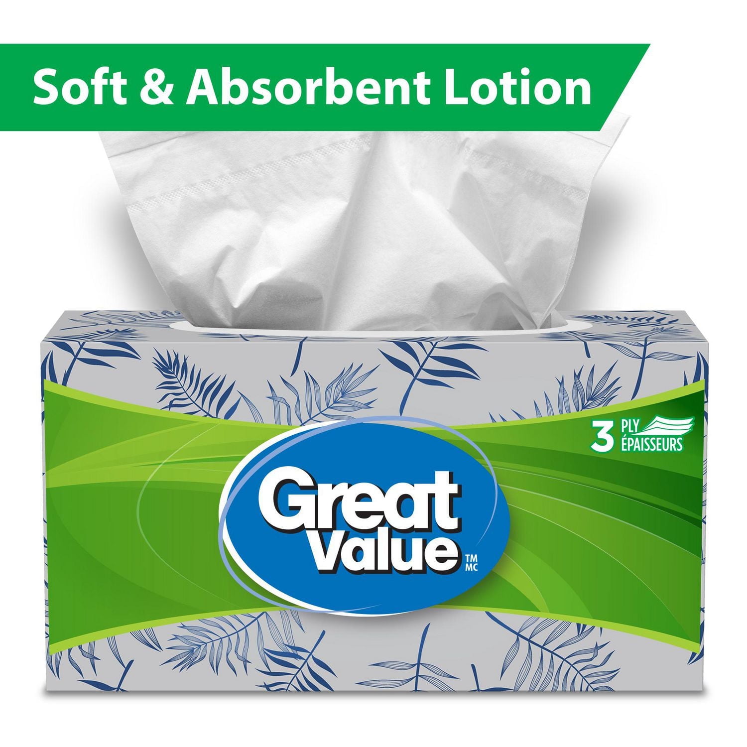 Click here for Great Value  Facial Tissues With Lotion  120 Tissu... prices