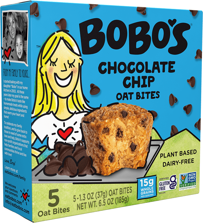 Bobo's Oat Bites, Chocolate Chip, 5 pack of 1.3 oz bars - Walmart.com