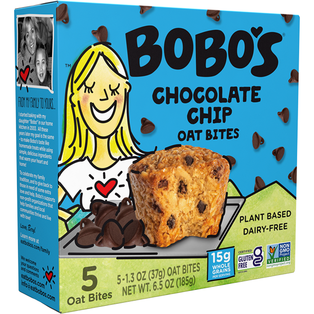Bobo's Oat Bites, Chocolate Chip, 5 pack of 1.3 oz bars - Walmart.com