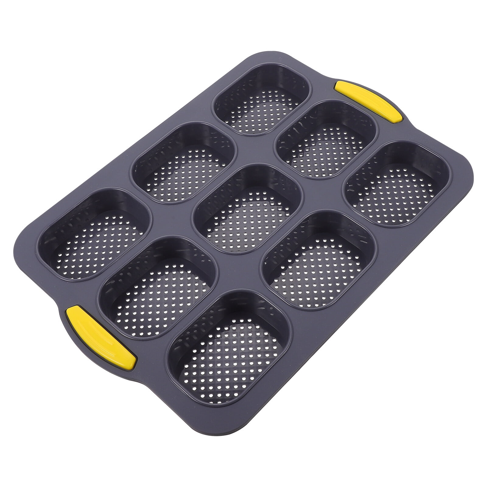 Hemoton 9 Cavity Kitchen Baking Tray Silicone Bread Loaf Pan Cake Non ...