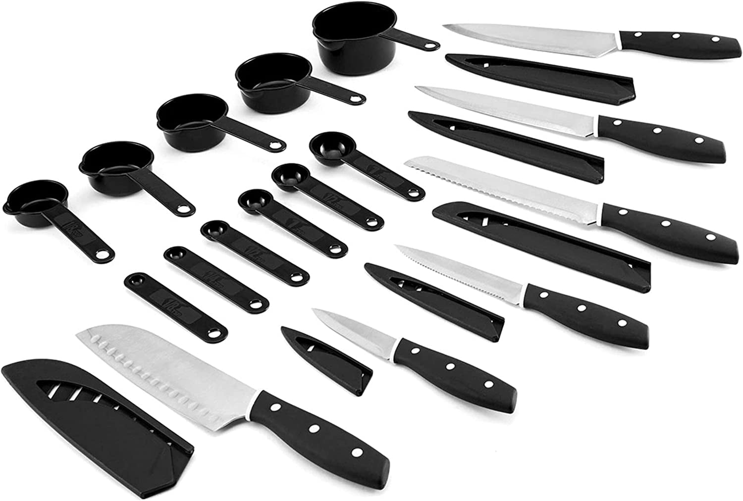 Farberware Triple Riveted Soft Grip Knife Set with Blade Covers and ...