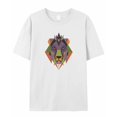 Drawing Lion Head T Shirts for Women Short Sleeve Cotton Crewneck T ...