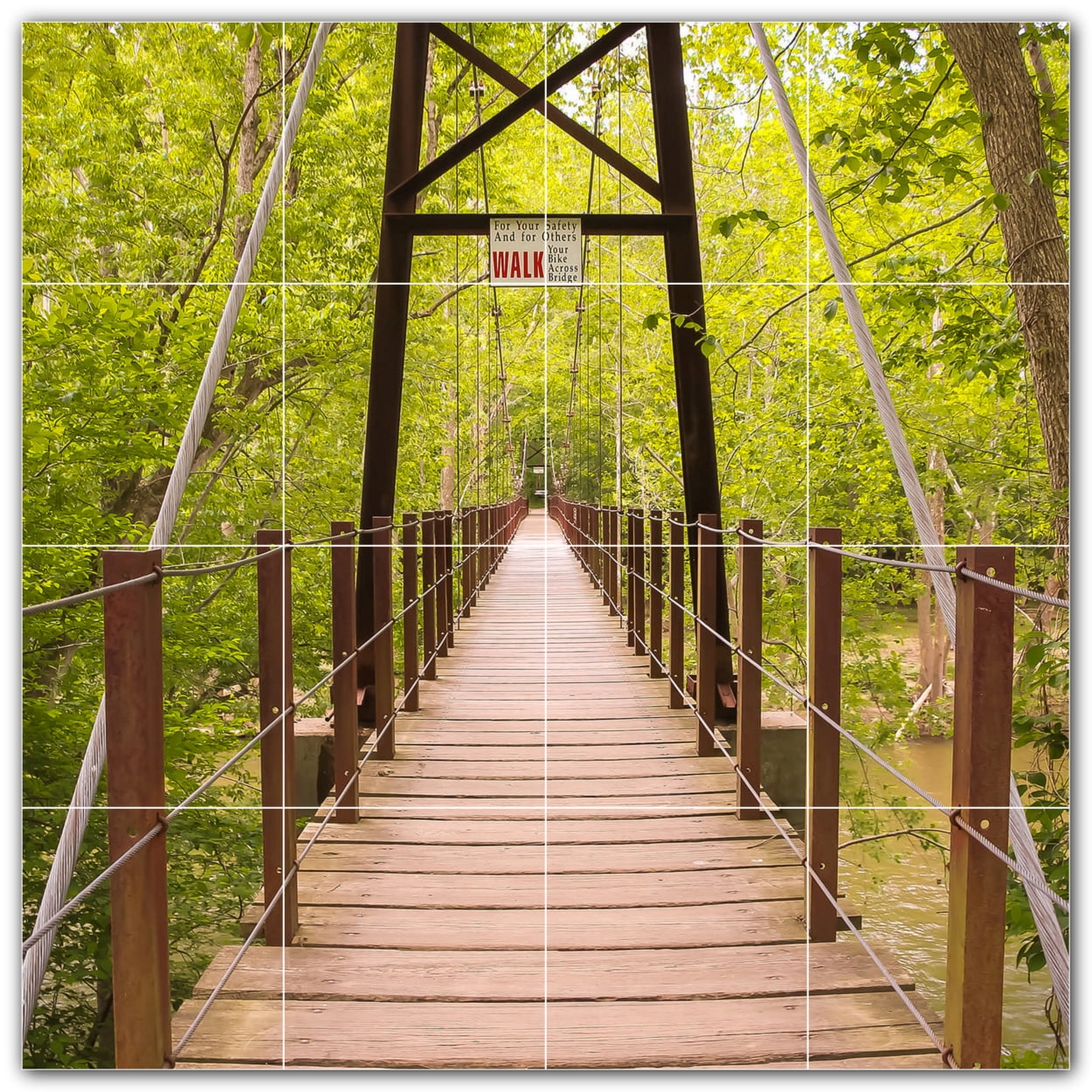 Picture-Tiles.com: Bridge Ceramic Tile Wall Mural WAL500257-44XL. 48"W ...