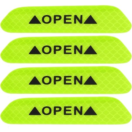 Fluorescent green - Warning reflective tape, 12 pieces of car door ...