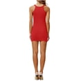 Daiosportswear Women's Solid Color Halter Neck Sleeveless Bodycon Mini ...