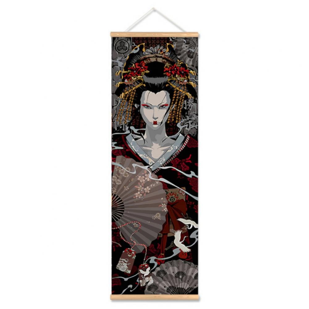 Japanese Warrior Canvas Samurai Wall Art Print Poster Artwork Home ...