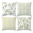 4pcs Multicolor Minimalist Leaf & Geometric Pattern Cushion Cover Set ...