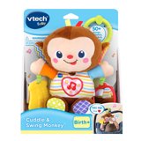 VTech Cuddle and Swing Monkey with Teether, Travel Toy for Baby ...