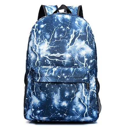 Lightning Print Canvas School Travel Laptop Backpack Rucksack Daypack ...