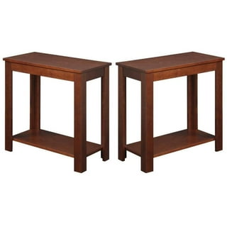 Elwell Rectangular Wedge Chairside Table in Espresso - Set of 2 ...