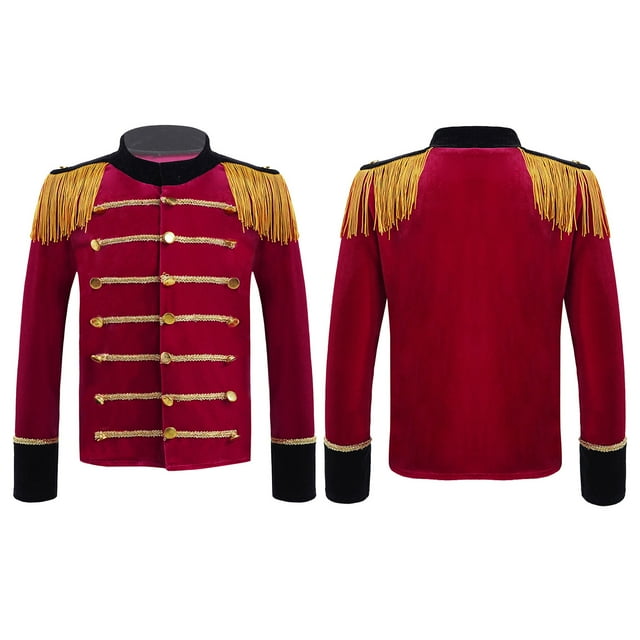 inhzoy Kids Boys Circus Ringmaster Uniforms Long Sleeve Tassels Jacket ...