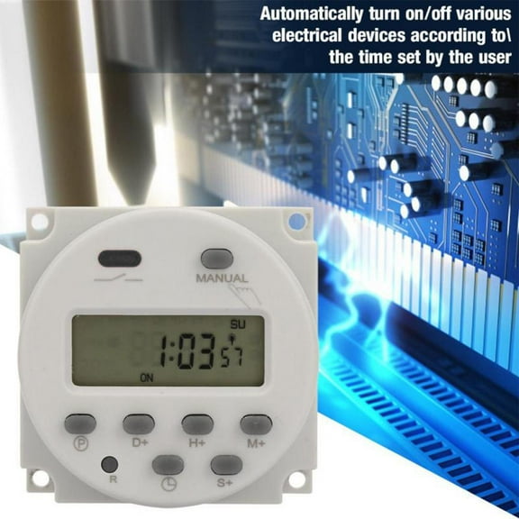 Time Relay Programmable 5V DC 16A Weekly Timer Switch LCD On Off ...