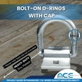 Mega Cargo Control 4 Pack 1/2" Bolt-On D Ring Flatbed Truck Trailer Tie ...
