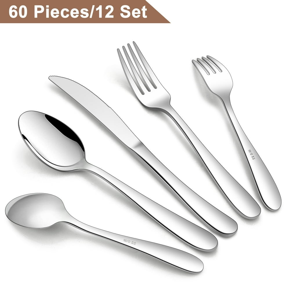 Click here for Addfst 60-Piece Heavy Duty Silverware Set Stainles... prices