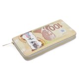 Premium Currency Money Print PU Leather Zip Around Wallet - Walmart.com