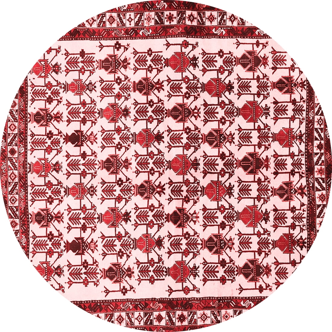 Ahgly Company Indoor Round Persian Red Traditional Area Rugs, 6' Round ...