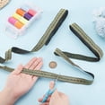 2 Rolls Ethnic Style Polyester Ribbon Jacquard Rhombus Ribbon Tyrolean ...