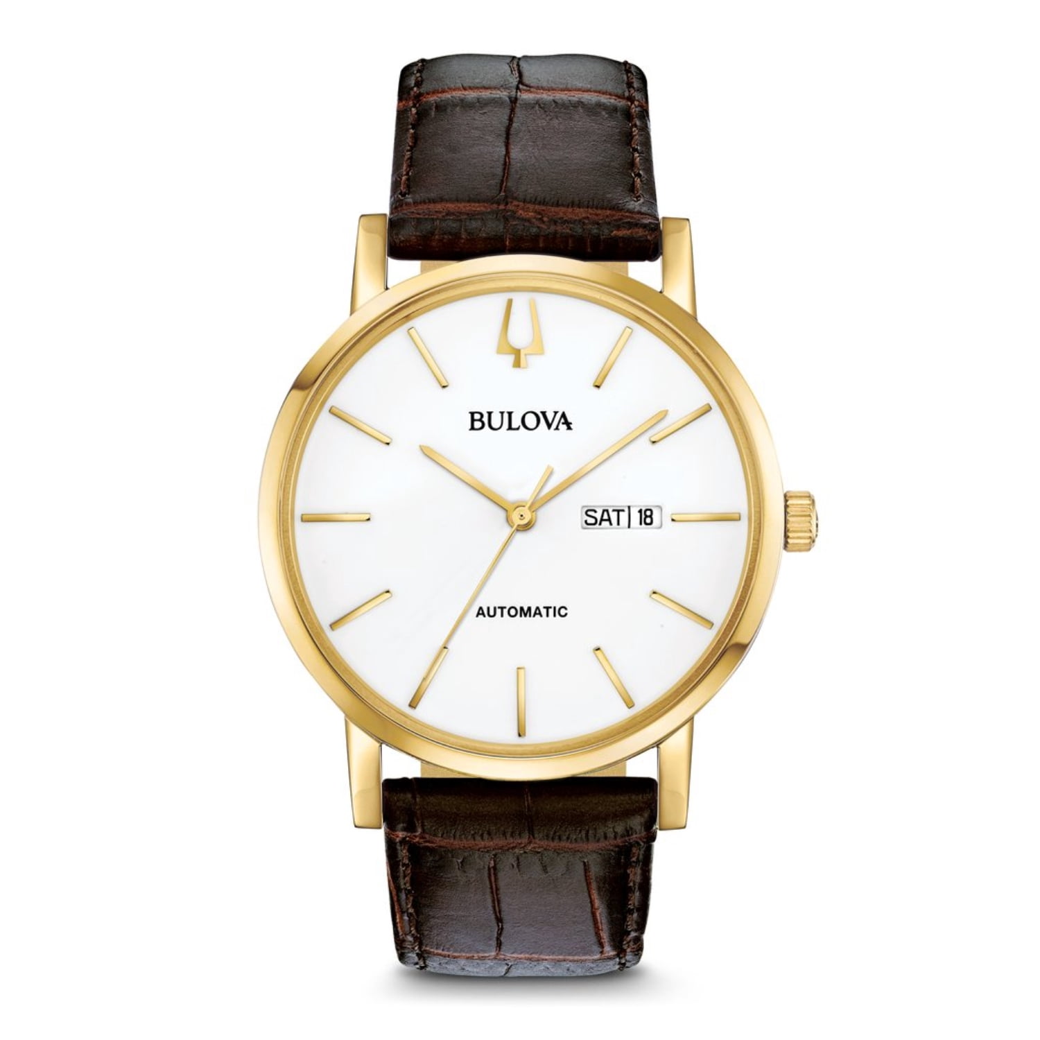 Bulova Men's Classic Leather Automatic Watch - Walmart.com