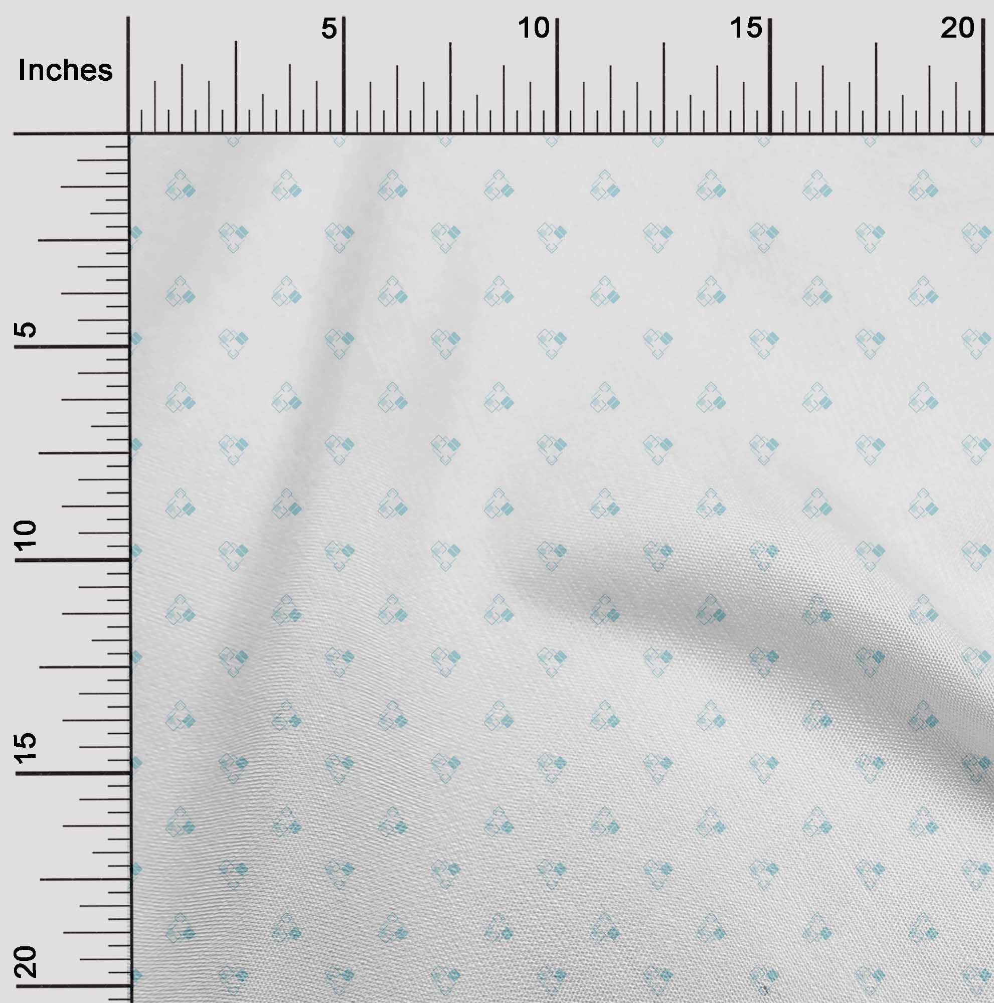 oneOone Cotton Flex Sky Blue Fabric Diamond Shape Small DIY Clothing ...