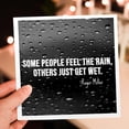 3drose, Black and White Photo or Raindrops on Window with Inspirational ...