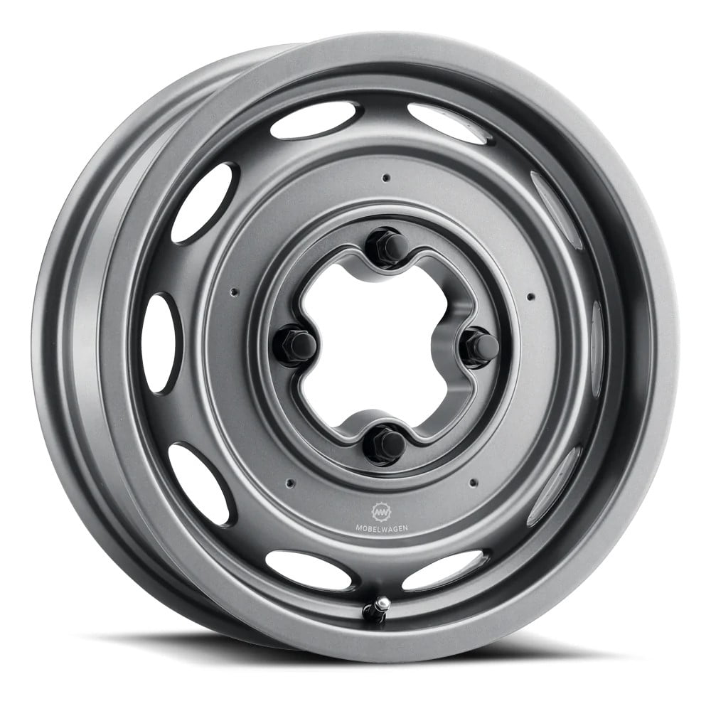 15x4.5 Mobelwagen 430G Race Interceptor Satin Gunmetal Wheel 4x130 ...