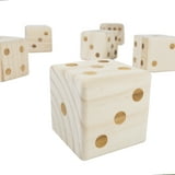 Hey! Play! Giant Wooden Yard Dice Outdoor Lawn Game with Carrying Case ...