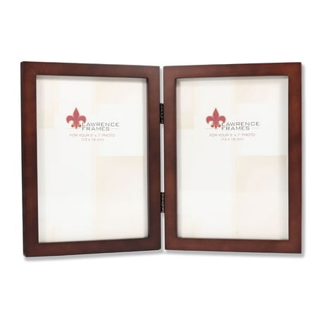 755957D Espresso Wood 5x7 Hinged Double Picture Frame - Walmart.com