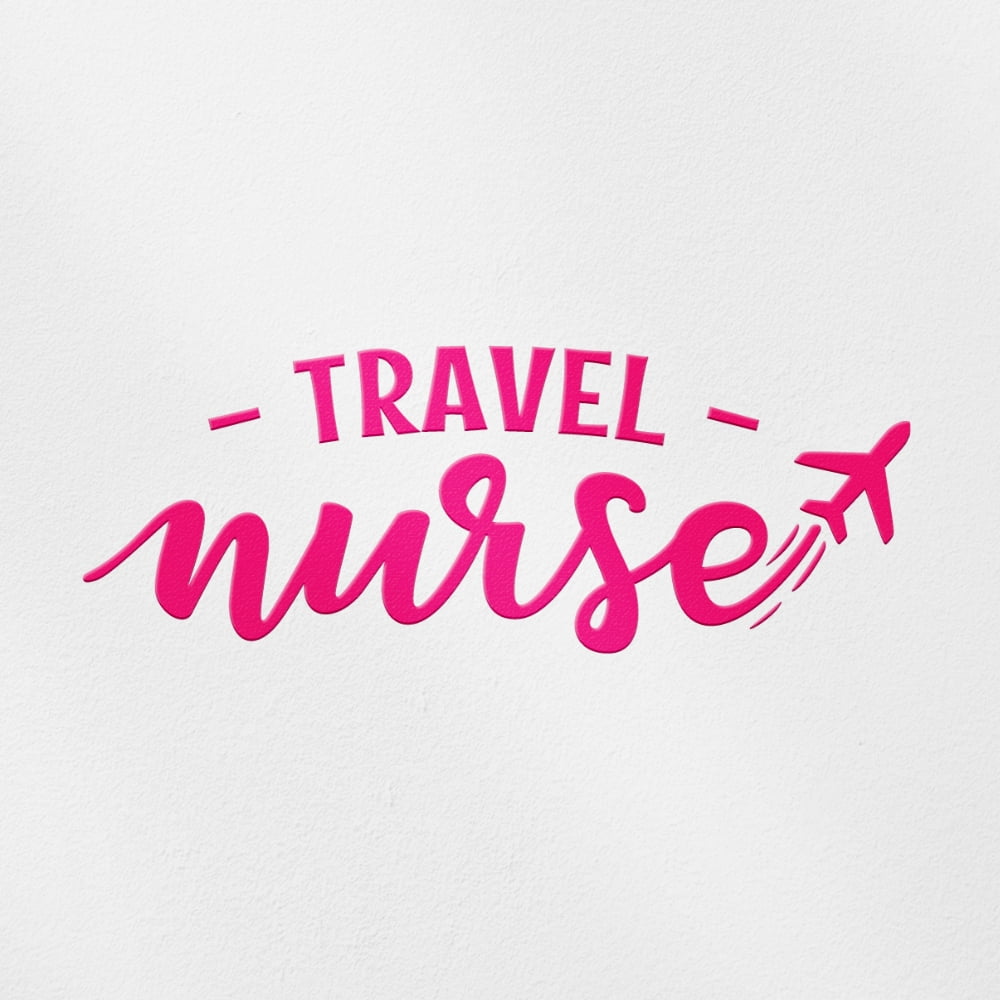 Transparent Decal Stickers Of Travel Nurse (Pink) Premium Waterproof ...
