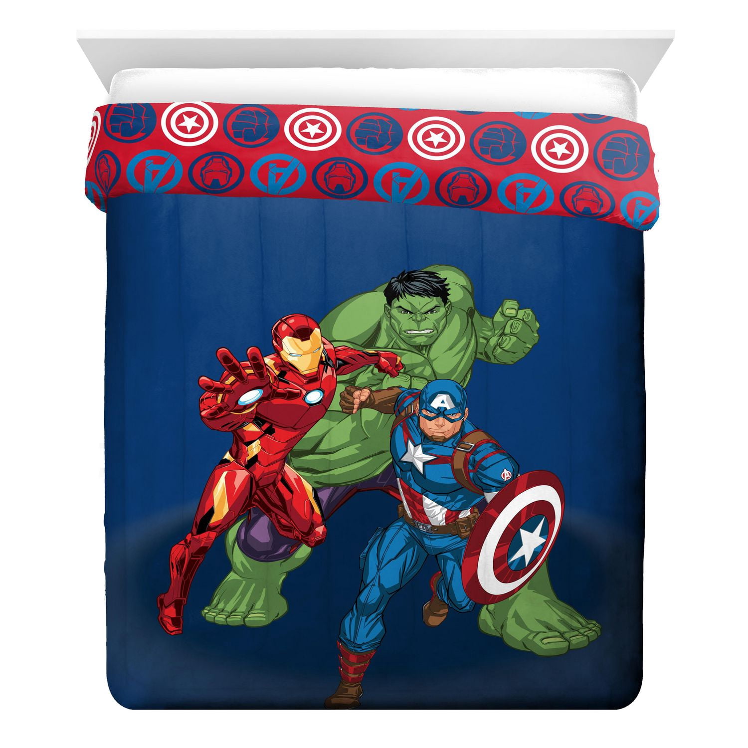 Marvel Avengers 'Hero Time' Reversible Twin/Full Comforter, 100% ...