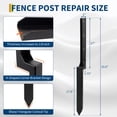 Fence Post Repair Kit (6 Packs), Heavy Duty Steel Ground Spike Anchor ...