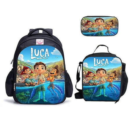 Luca Cartoon Anime Figures Children Cosplay Backpack Luch Bag ...