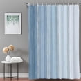 Bathroom Shower Curtain Light Blue Rustic Wooden Plank Waterproof ...