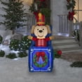 Gemmy Animated Christmas Inflatable Toy Soldier Dog in Pop Up Box, 5 ft ...