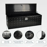BATONECO 48 Inch Aluminum Trailer Tool Box Truck Bed Tool Box w/ Side Handle Heavy Duty Tool ...