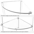 Acrylic Triangle End Table - 2 Tier Corner Side Table - Small Corner ...