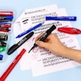 BAZIC Permanent Marker Chisel Tip, Assorted Color Markers Total 12 ...