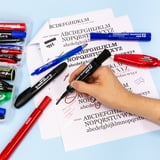 BAZIC Permanent Marker Chisel Tip, Assorted Color Markers Total 12 ...