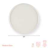 Beautiful Modern Dots Set of 4 Stoneware Dinner Plates White by Drew ...