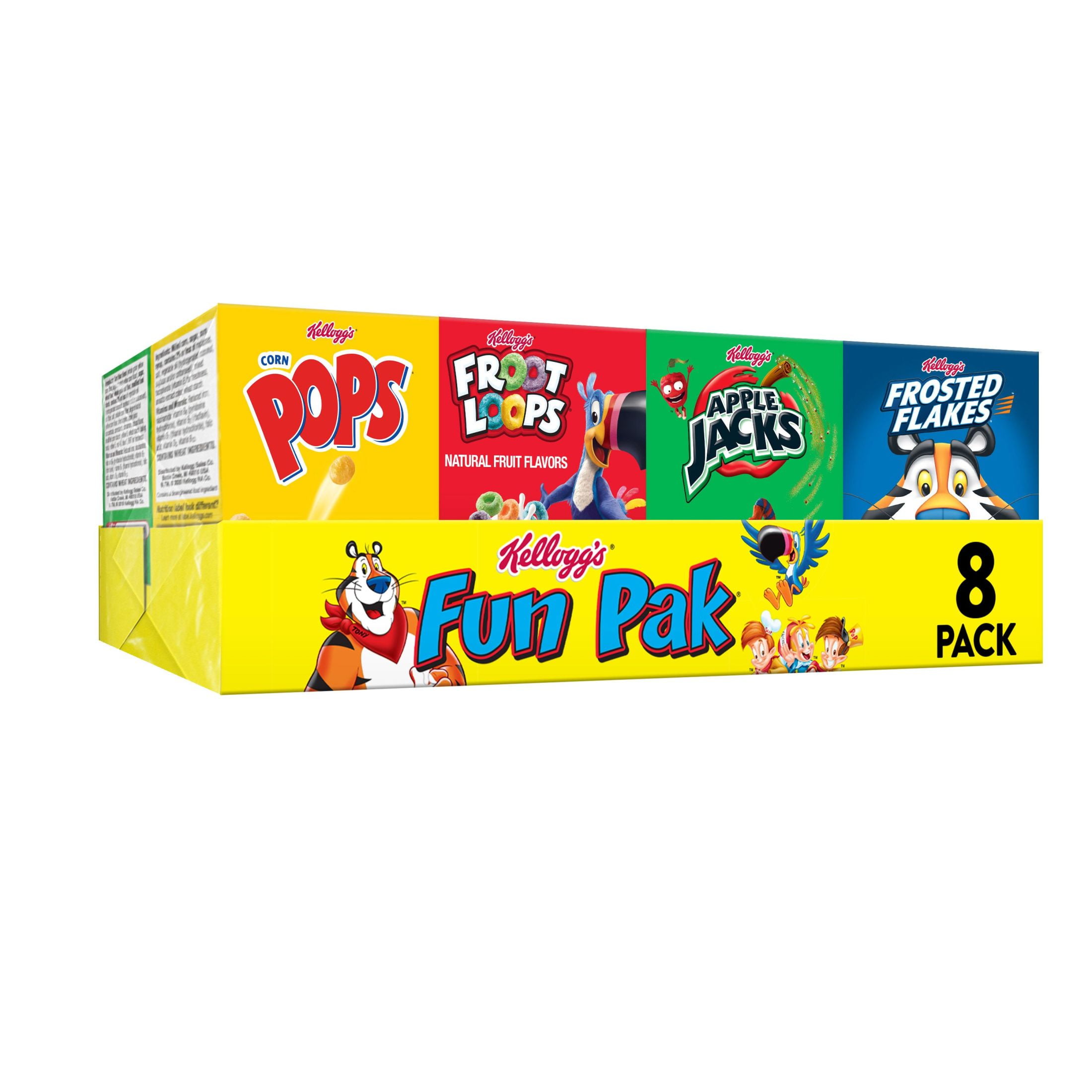 Kelloggs Fun Pak Variety Pack Cold Breakfast Cereal 856 Oz 8 Count