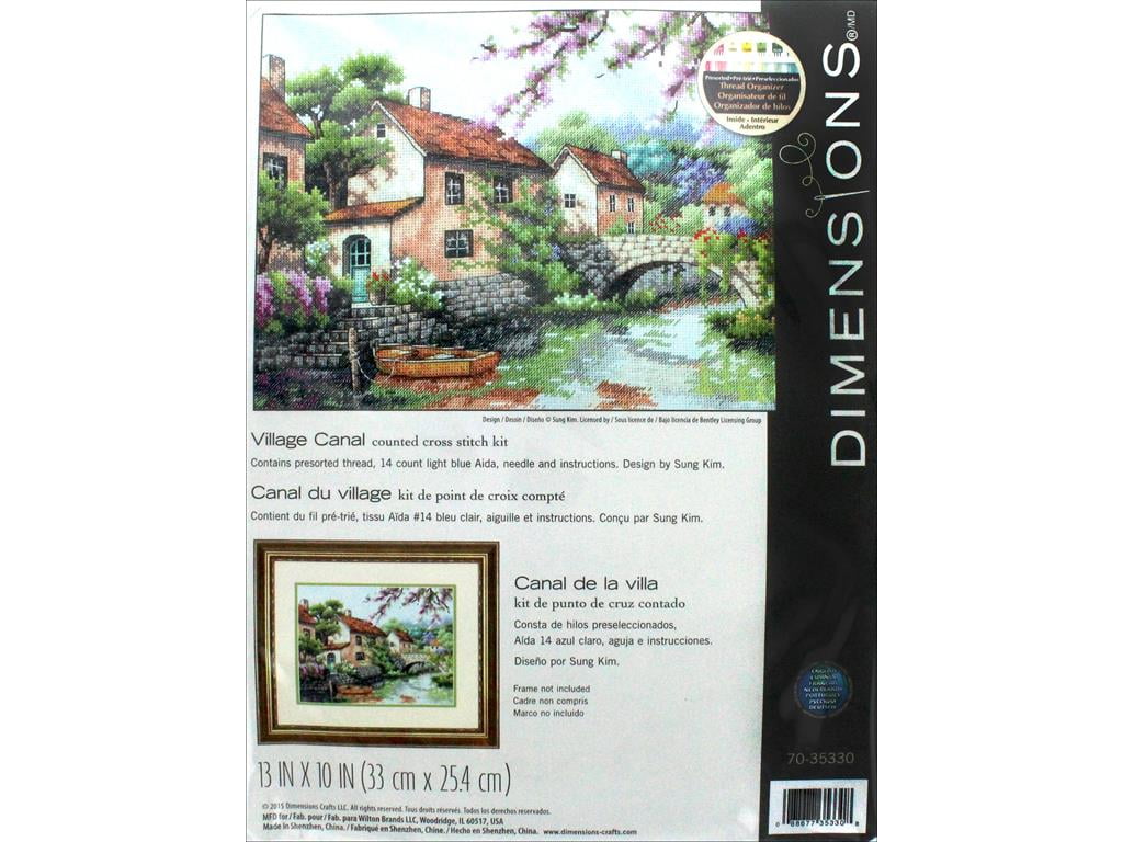 Dimensions Cross Stitch Kit 13x10 Village Canal - Walmart.com