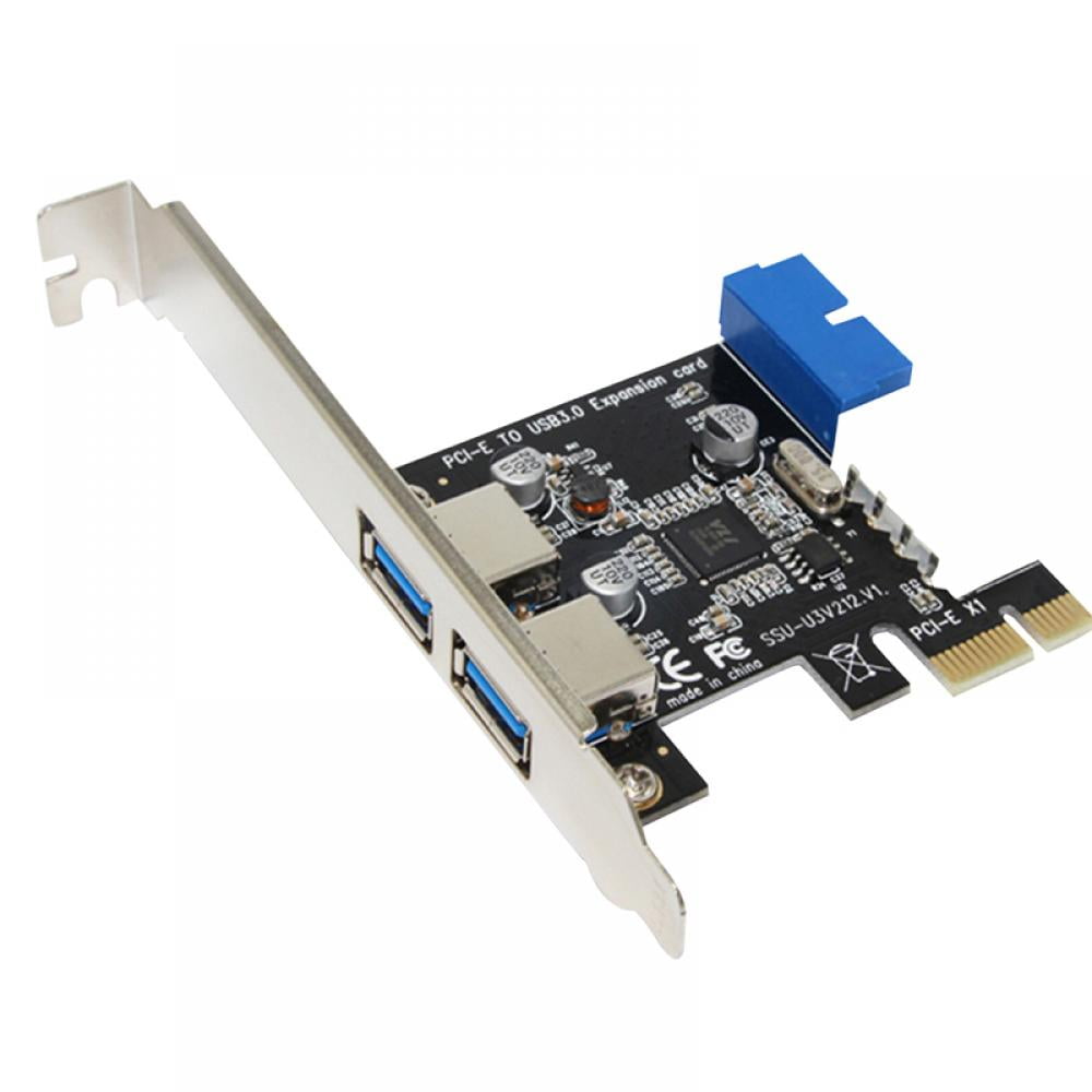 USB 3.0 PCI-E Expansion Card Adapter External 2 Port USB 3.0 Hub ...