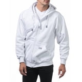 Pro Club Men's Heavyweight Full Zip Fleece Hoodie, 4X-Large, Snow White ...