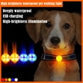 Dog Collar LED Light USB Rechargeable Waterproof Anti Lost Safety ...